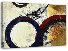 Obraz na plátně, Abstraktní kruh - 90x60 cm