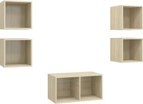 5dílný set TV skříněk dub sonoma kompozitní dřevo 3079604