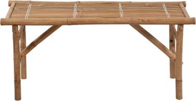 Skládací zahradní lavice s poduškou 118 cm bambus 3063851