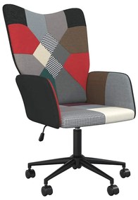 Relaxační křeslo patchwork textil 328206