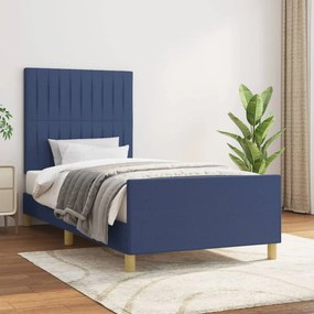 Rám postele bez matrací modrá 90x190 cm textil 3125185