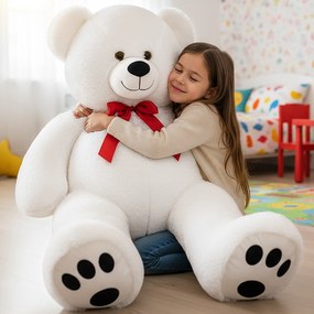 Plyšová hračka Plyšový medvěd XXL bílý 150cm