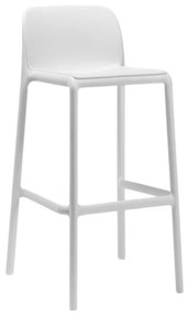 OnaDnes -20% Nardi Bílá plastová barová židle Faro 76 cm