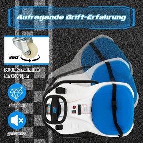 Costway Elektrická motokára pro děti 24 V driftovací auto pro děti s 360° rotací