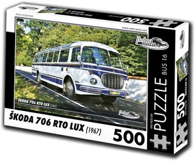 Puzzle retro-auta puzzle bus č. 16 škoda 706 rto lux (1967) 500 dílků