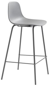 Šedá plastová barová židle (výška sedáku 67,5 cm) Whitby – Unique Furniture