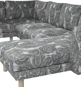 Potah na pohovku IKEA Norsborg rohová, 5-místná se šezlongem barva vícebarevná látka pletený vzor, vzorované
