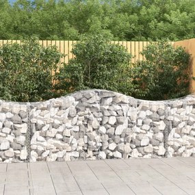 Klenuté gabionové koše 20ks 200x50x80/100 cm pozinkované železo 3145634