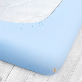 Jersey prostěradlo světle modré na výšku matrace do 20 cm Velikost: 90 x 200
