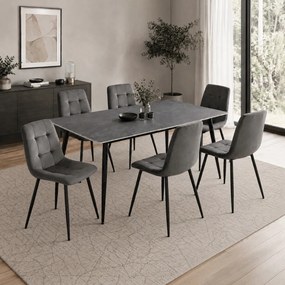 Autronic Jídelní židle CT-V5081 Barva potahu: Šedá