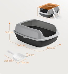 Kočičí toaleta Serios 50,5 cm šedá