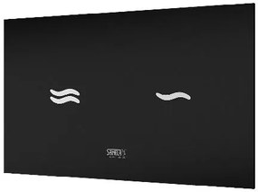 Sanela Nerezová WC - Elektronické dotykové ovládání pro splachování WC, do montážního rámu SLR 21, černé sklo/bílá SLW 30E
