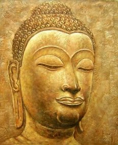 Hlava Buddhy - 90 x 60 cm