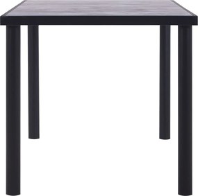 Jídelní stůl černý a betonově šedý 160 x 80 x 75 cm MDF 281859