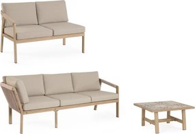 BIZZOTTO Zahradní set rohové pohovky a stolku KALIMERA hnědý 0664133