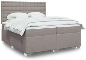 Box spring postel s matrací taupe 200x200 cm textil 3292913