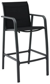 Zahradní barové židle 4 ks černé textilen - Default Title