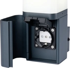 Brilagi - Venkovní nást. lampa se zás. SCHUKO PILLAR 1xG9/11W/230V IP44 antracit