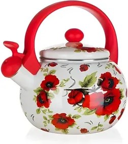 BANQUET Konvice POPPY / Smaltovaná / pískací / 2,2 l