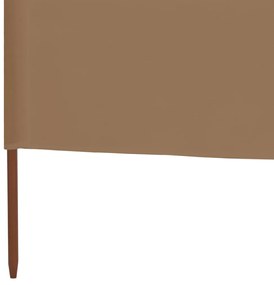 6dílná zástěna proti větru barva taupe 800 x 80 cm látková - Default Title