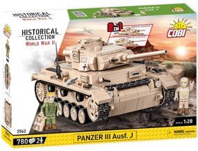 Cobi 2562 II WW Panzer III Ausf J, 2v1, 1:28, 780 kostek