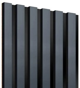 Akustické panely š. 120 cm na černé desce HDF - Antracit na černé desce