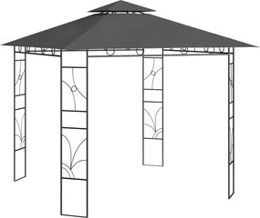 Altán 3 x 3 x 2,7 m antracitový 160 g/m² 313914