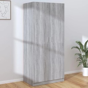 Šatní skříň šedá sonoma 80 x 52 x 180 cm kompozitní dřevo - Default Title