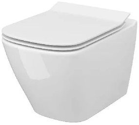 Cersanit City - Závěsné WC se sedátkem SoftClose, CleanOn, bílá S701-405