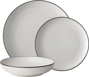 Sada talířů 18 ks — Elements Yin & Yang white - W0228