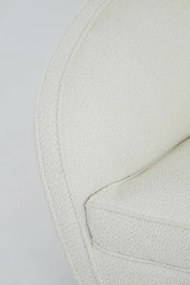 Krémové designové křeslo Almond bouclé - 91*71*77cm