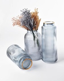 Skleněná váza Serenite 23 cm šedá