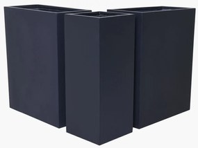 Rohové květináče CORNER, sklolaminát, 75*148 cm, antracit