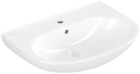 Villeroy & Boch O.novo - Umyvadlo 60x46 cm, s přepadem, otvor pro baterii, CeramicPlus, alpská bílá 4A4060R1