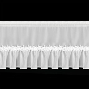 KRÁTKÁ VÁNOČNÍ ZÁCLONA NA PÁSCE FLAKE 150X40 CM BÍLÁ