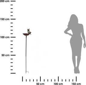 Krmítko pro ptáky OWL 124,5 cm hnědé