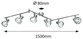 Rabalux 5553 - Bodové svítidlo HOLLY 6xE14/40W/230V zlatá