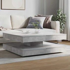 Konferenční stolek otočný o 360º betonově šedý 90x90x34,5 cm 3321354