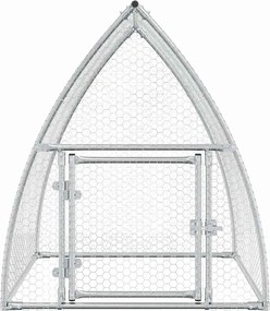 Klec pro kuřata stříbrná 100 x 105 x 120 cm pozinkovaná ocel 172552