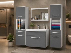 Koupelnový nábytek skříňky s umyvadlem a zrcadlem šedá antracit grafit  ROD PRIMO M 6/0/W/SR/0/ZINC