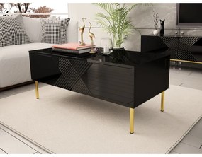 Konferenční stolek Madrielle 120, Barva dřeva: černá/černý lesk