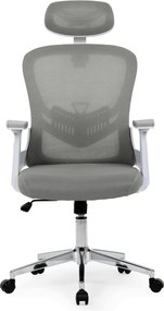 Ergonomická kancelářská židle EMILIE - šedá síťovina