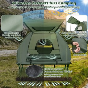 Costway 5 v 1 Camping Stan Camp Bed for 2 People Nafukovací matrace Polštář