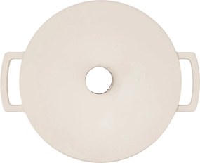 Elmich Smaltovaný litinový hrnec Ember 28 cm - krémově bílá