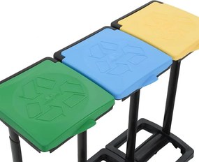 Stojany na odpadkové pytle s víkem 240–330 l vícebarevné PP 340989