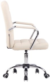 Bhm germany Kancelářská židle Terni, syntetická kůže, krémová