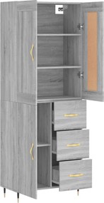 Skříň highboard šedá sonoma 69,5 x 34 x 180 cm kompozitní dřevo 3199799