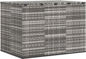 Zahradní úložný box PE ratan 145 x 100 x 103 cm šedý 317231