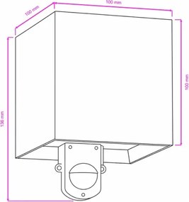 BRILAGI - LED Venkovní nástěnné svítidlo se senzorem CUBE LED/6W/230V šedá IP65