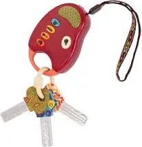 B-Toys Klíčky k autu FunKeys červené / od 18 měsíců